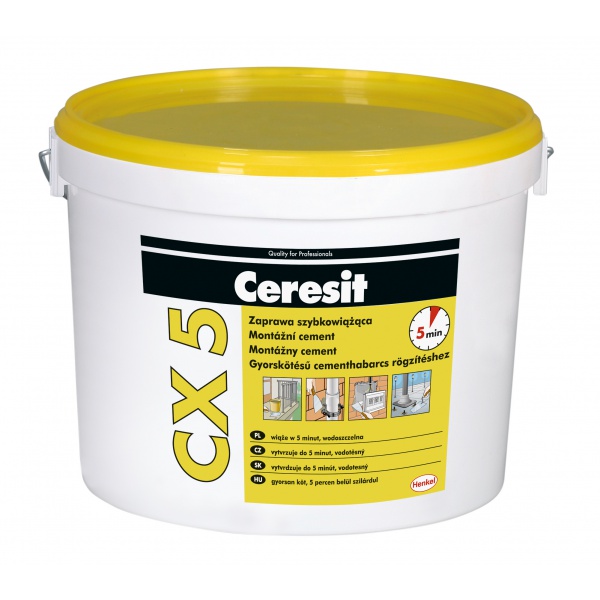CERESIT | CX 5 | montážní rychletvrdnoucí cement | do 4min. | pvc ...