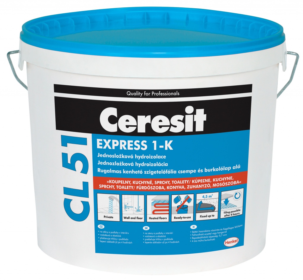 CERESIT CL 51 EXPRESS 1 K Jednoslo kov Hydroizolace 5kg